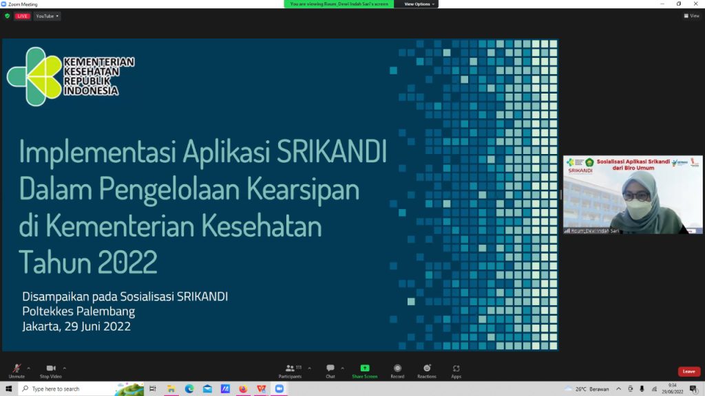 Sosialisasi Aplikasi Srikandi (Sistem Informasi Kearsipan Dinamis Terintegrasi) Tahun 2022 ...